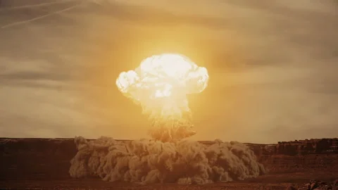 Massive Nuclear Explosion 4K Animation | Stock Video | Pond5