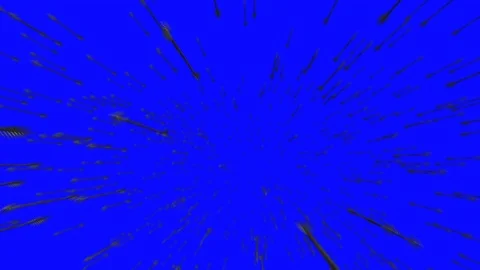 Massive Rain of Arrows on a Blue Screen | Stock Video | Pond5