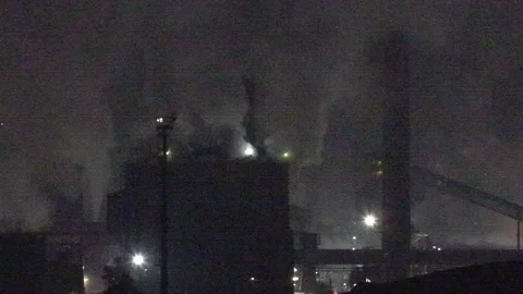 Massive smoke carbon and smog emissions ... | Stock Video | Pond5