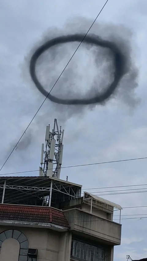 Massive Smoke Ring in the Sky, Binondo, ... | Stock Video | Pond5