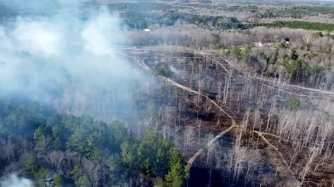 Massive Woods Fire Successfully Containe... | Stock Video | Pond5