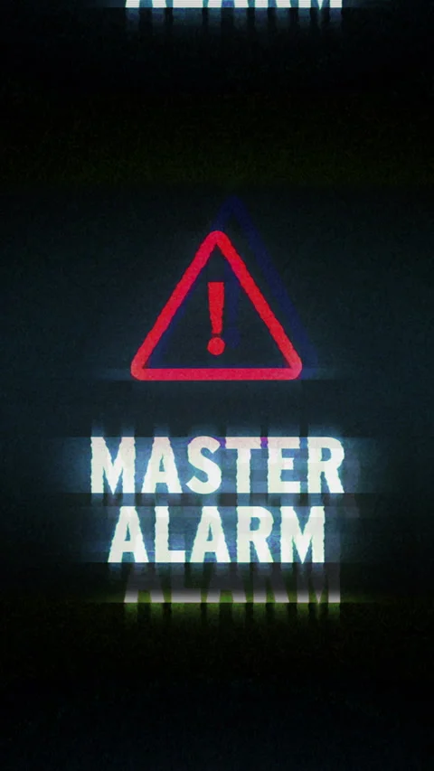 Master Alarm symbol on analog screen mod... | Stock Video | Pond5