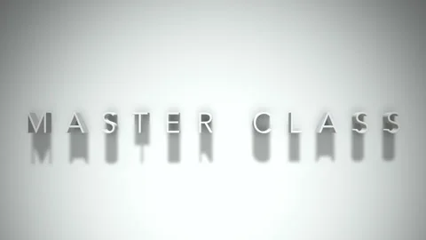 master class 3D title animation white te... | Stock Video | Pond5