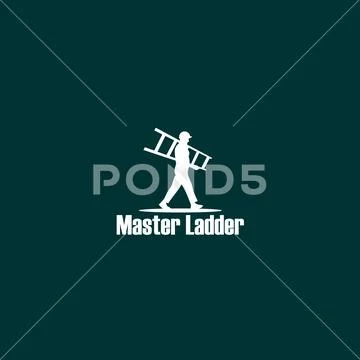 Master Ladder Logo Design Template, Pictorial Mark Logo Concept ...
