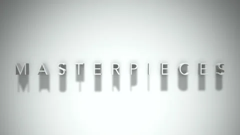 masterpieces 3D title animation white te... | Stock Video | Pond5