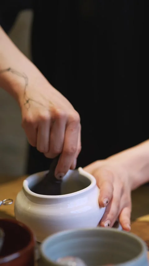 Matcha process of making green tea in a ... | Stock Video | Pond5