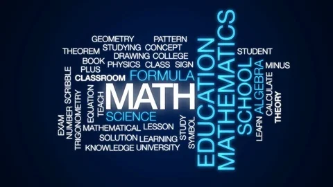 Math animated word cloud, text design an... | Stock Video | Pond5