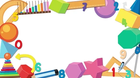 Math Symbols Border Landscape