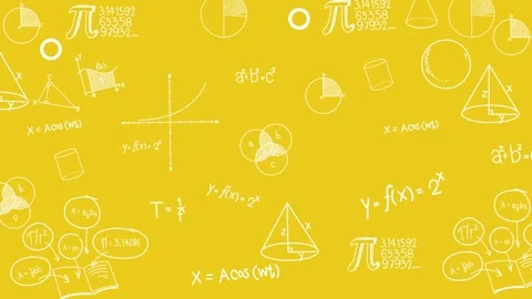 Math Formulas on Yellow Background | Stock Video | Pond5