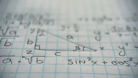 Mathematic Diagram On Paper Background | Stock Video | Pond5