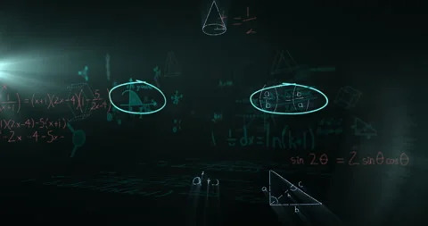 Mathematical Equations Floating Against Stock Video Pond5
