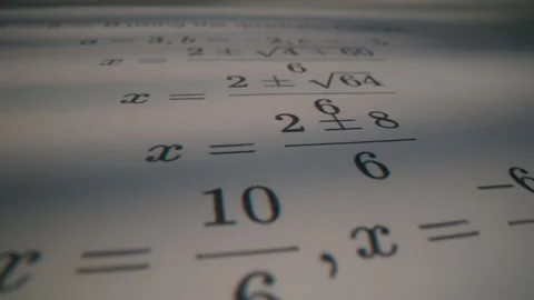 Mathematical Equations on Paper for Educ... | Stock Video | Pond5