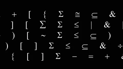 Mathematics symbols gird moving fast ani... | Stock Video | Pond5