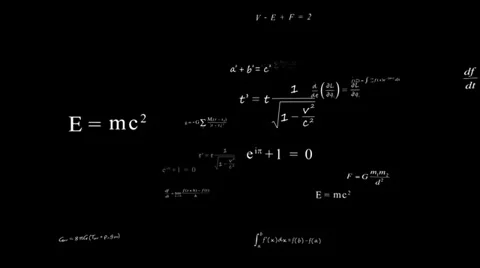 Math/Physics equation with blackboard ba... | Stock Video | Pond5