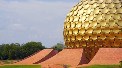 Matrimandir, spiritual Temple of The Mot... | Stock Video | Pond5
