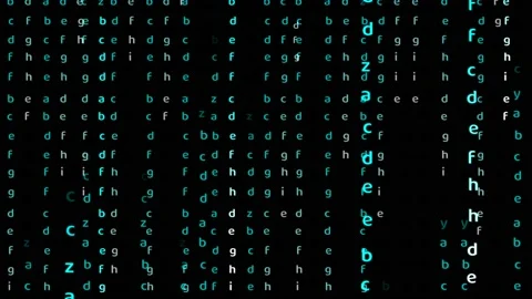 Matrix alphabet blue color abstract text... | Stock Video | Pond5