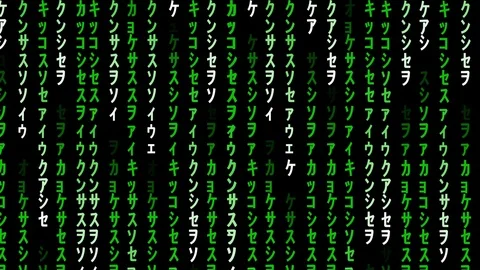 Matrix background with green characters ... | Stock Video | Pond5