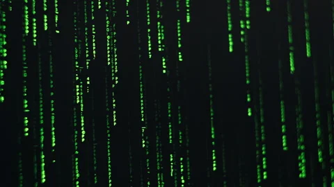 Matrix Background, Green Digital Rain on... | Stock Video | Pond5