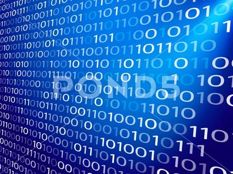 Matrix blue background. Vector illustration for banner, card: Royalty ...