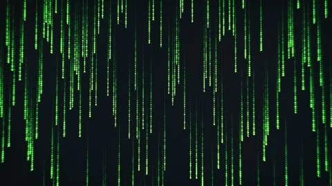 Matrix Code Rain Background, Green Digit... | Stock Video | Pond5