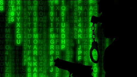 Matrix gun handcuffs detective man | Stock Video | Pond5