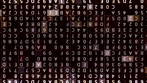Matrix made of random letters and number... | Stock Video | Pond5