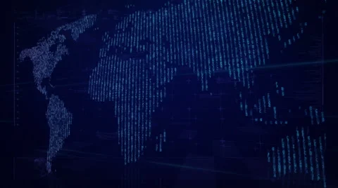 Matrix map in Heads up display. | Stock Video | Pond5