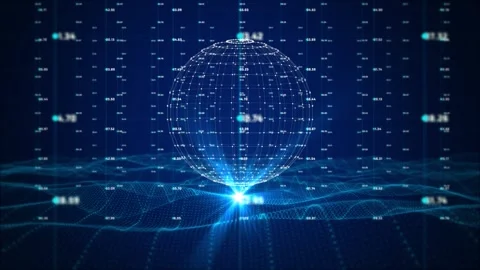 Matrix particle grid virtual reality Art... | Stock Video | Pond5