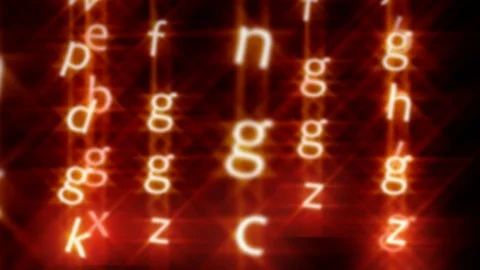 Matrix style alphabet code animation | Stock Video | Pond5