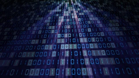 The Matrix style binary code. The camera... | Stock Video | Pond5
