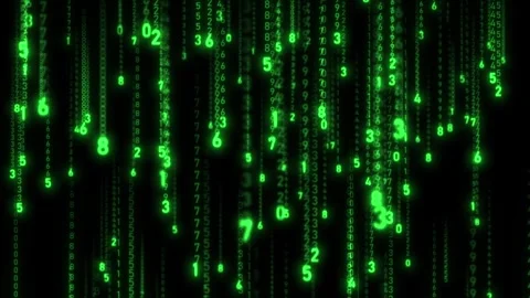 Matrix Style Binary Code. Falling Number... | Stock Video | Pond5