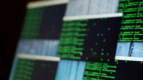 Matrix style computer lines of code fall... | Stock Video | Pond5