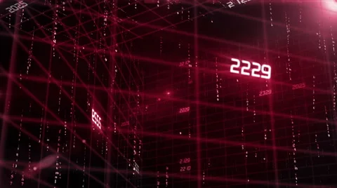 Red Matrix Numbers Stock Footage ~ Royalty Free Stock Videos | Pond5