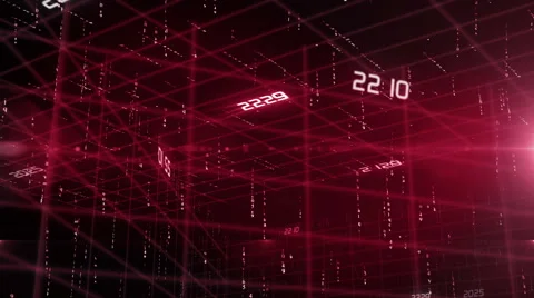 Red Matrix Numbers Stock Footage ~ Royalty Free Stock Videos | Pond5