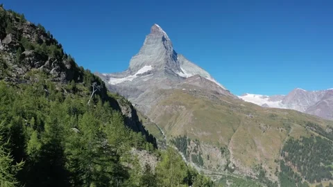 Matterhorn Zermatt MAJESTIC track back a... | Stock Video | Pond5