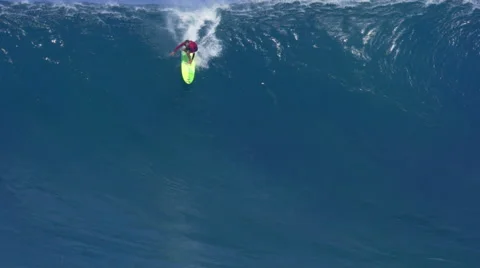 MAUI, HAWAII. Surfers Ride Giant Ocean ... | Stock Video | Pond5