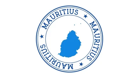 Mauritius intro. Badge with the circular... | Stock Video | Pond5