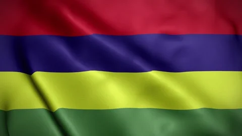 Mauritius waving flag, 4k Mauritian Flag... | Stock Video | Pond5