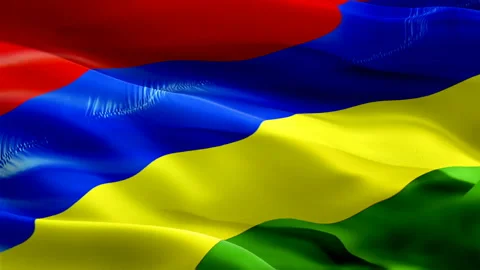 Mauritius waving flag. National 3d Mauri... | Stock Video | Pond5