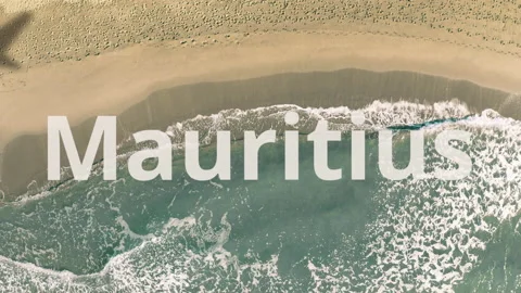 Mauritius word being revealed with the s... | Stock Video | Pond5