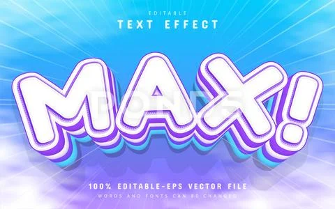 Max text effect cartoon style: Royalty Free #234790210