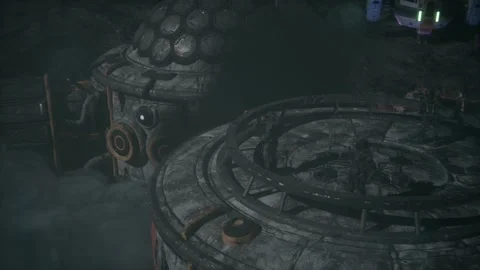 A maximum security sci-fi prison on a sp... | Stock Video | Pond5