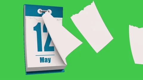 May month flipped calendar page for fro... | Stock Video | Pond5