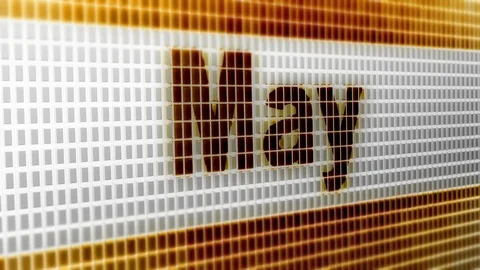 "May" on the Screen. 4K Resolution. Enco... | Stock Video | Pond5