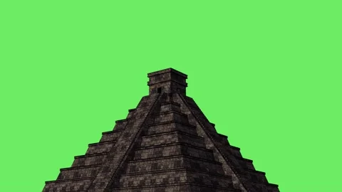 Mayan pyramid with green background | Stock Video | Pond5