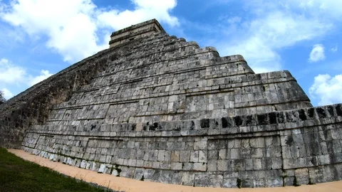 Mayan step Pyramid Chichen Itza Yucatan ... | Stock Video | Pond5