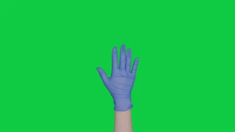 Maybe hand gesture. Isolated blue nitril... | Stock Video | Pond5