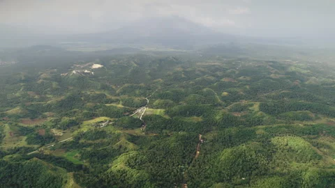 Mayon volcano eruption aerial view: clou... | Stock Video | Pond5