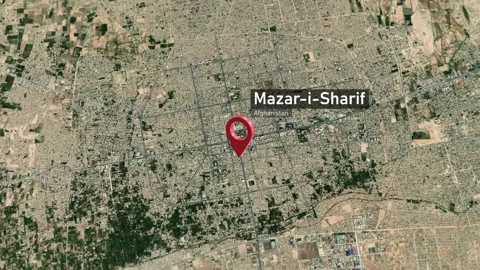 Mazar-i-Sharif City Map Zoom (Afghanista... | Stock Video | Pond5