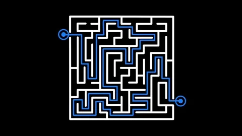 Maze game or figure out the way to exit.... | Stock Video | Pond5